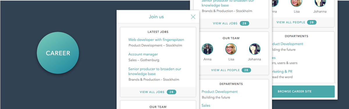 Introducing: The Career Widget | Teamtailor