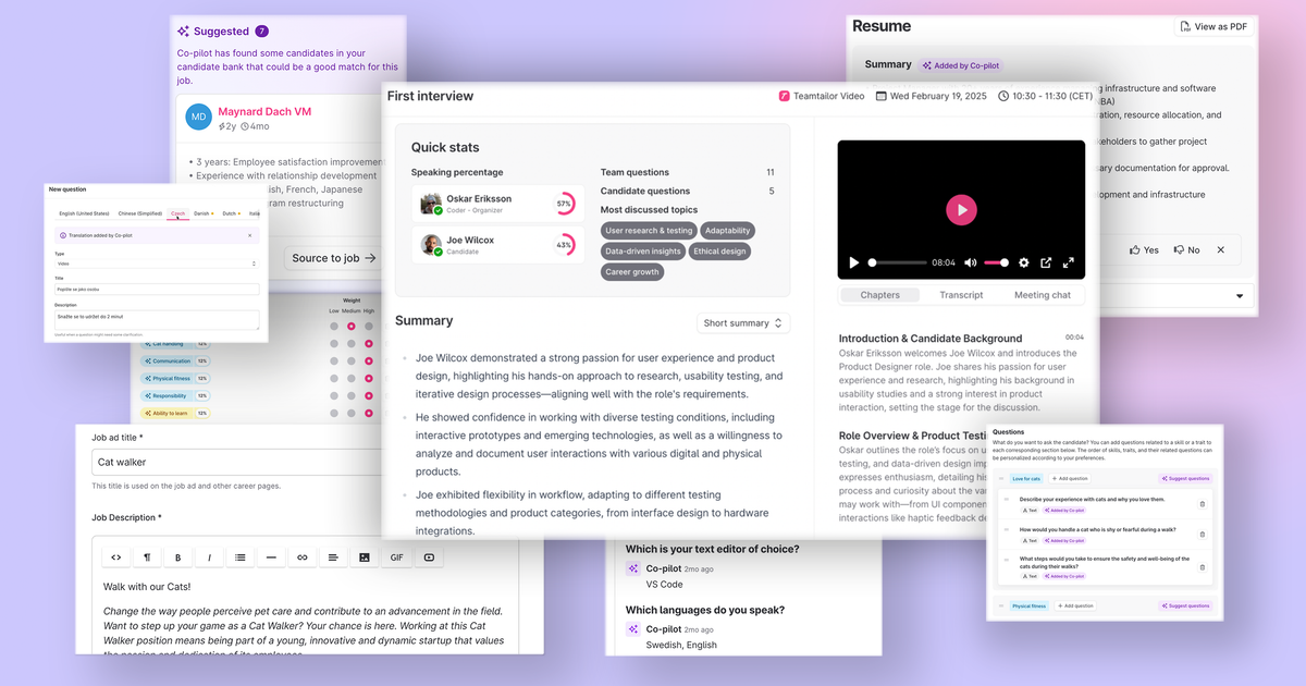 Reach your goals faster with Teamtailor's Co-pilot