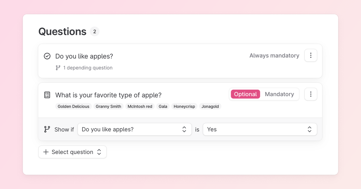 Dynamic application forms with Conditional questions | Teamtailor